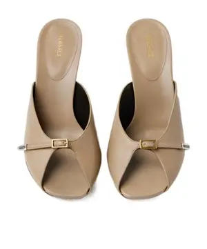 Versace Nyx Leather Mules 80mm