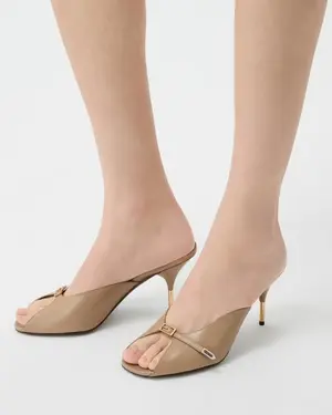 Versace Nyx Leather Mules 80mm