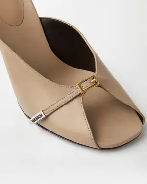 Versace Nyx Leather Mules 80mm