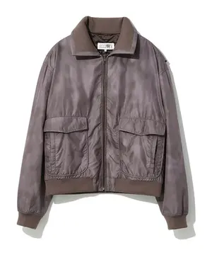 MAISON MARGIELA Technical Fabric Zip-up Jacket - Brown