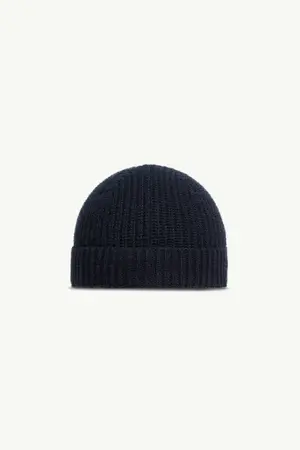 Moncler Wool Beanie With Tricolour Trim
