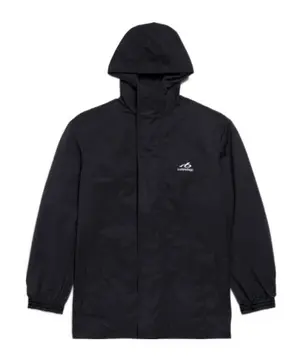 Balenciaga Hooded Logo-print Jacket - Black