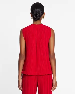 LANVIN Crewneck Pleated Top