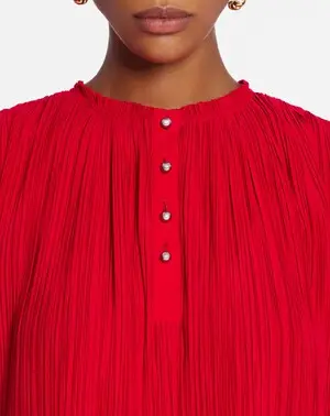 LANVIN Crewneck Pleated Top