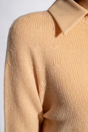 Fabiana Filippi Crewneck Knitted Jumper With Ribbed Trim
