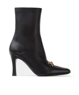 Versace Medusa-plaque Leather Ankle Boots - Black