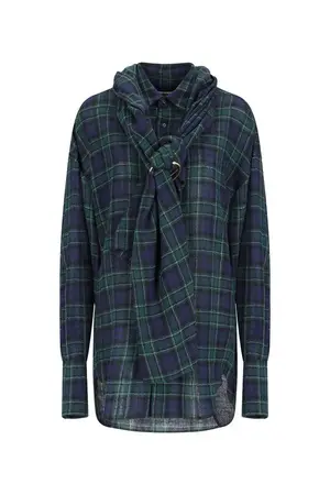 DARKPARK Check-pattern Shirt With Ring Detail