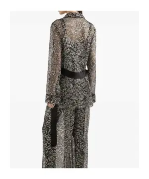Dolce & Gabbana Lace Floral Long Sleeve Shirt