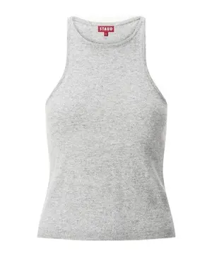 Staud Ayana Ribbed-knit Tank Top - White