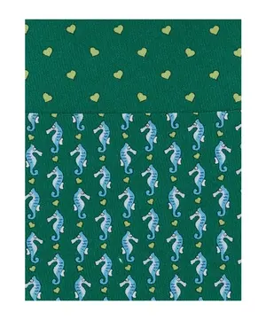FERRAGAMO Seahorse Print Silk Neck Tie