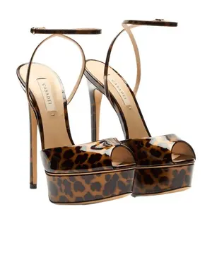 Casadei Flora Platform Panthera Sandal