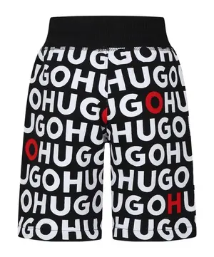 Hugo Boss Monogram-print Drawstring Bermuda Shorts