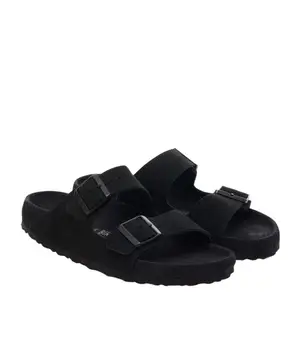 BIRKENSTOCK Arizona Buckled Flat Sandals - Black