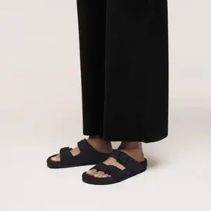 BIRKENSTOCK Arizona Buckled Flat Sandals - Black