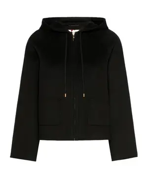Max Mara Long-sleeved Casual Jacket - Black