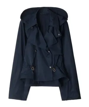 Burberry Satin Hooded Trench Jacket