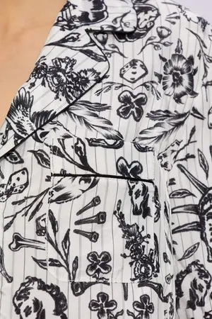 Off-White All-over Motif Striped Shirt