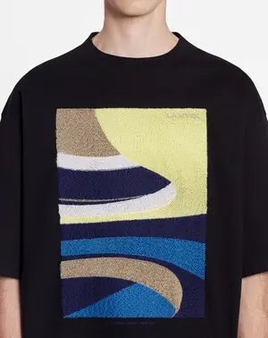 LANVIN Daunou Embroidered Loose-fit T-shirt