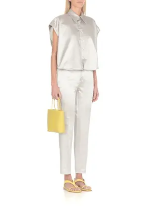 Fabiana Filippi Cropped Satin Trousers