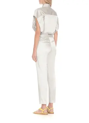 Fabiana Filippi Cropped Satin Trousers