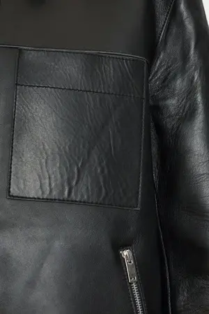 SAMSOE SAMSOE Long-sleeved Leather Jacket