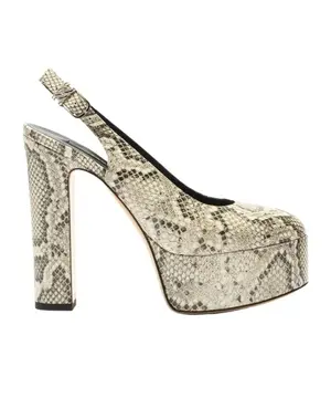 Casadei Patty Platform Basilisco Sandal - Rock Python Pattern