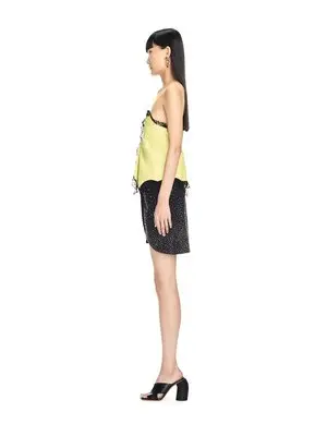Off-White Leather Lace-detail Top