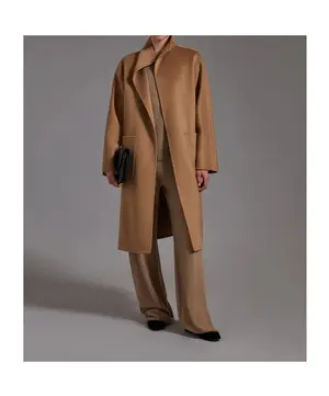 Max Mara Long-sleeved Coat With A Stand-up Collar