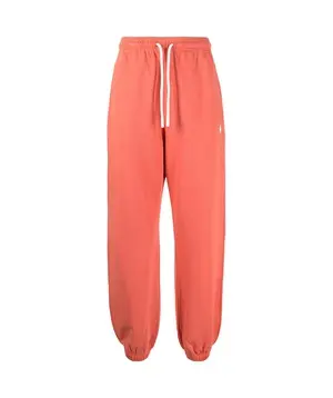MARCELO BURLON COUNTY OF MILAN Logo-embroidered Cotton Track Pants - Orange