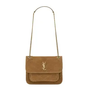 Saint Laurent Flap Shoulder Bag - Brown