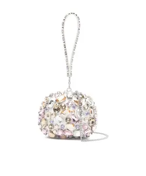 SELF-PORTRAIT Embellished Top Handle Clutch Bag - Multicolour