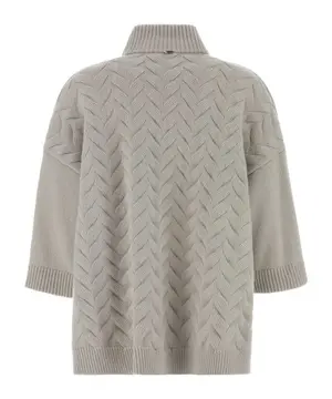 Herno Chevron Zipped Knitted Jacket