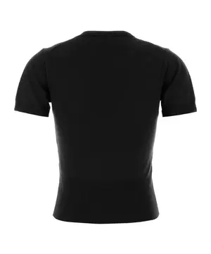 VIVIENNE WESTWOOD Bea Short-sleeve Knitted Top - Black