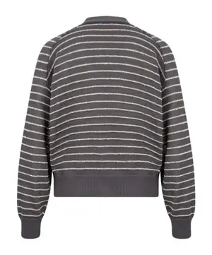 Brunello Cucinelli Sequin-embellished Striped Cotton Cardigan