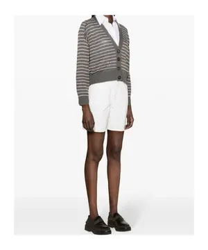 Brunello Cucinelli Sequin-embellished Striped Cotton Cardigan