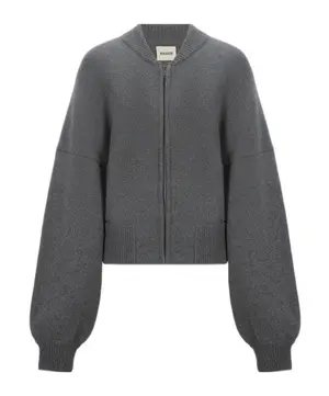 Khaite Rhea Long-sleeved Zipped Cardigan - Black