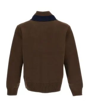 Sacai Scarf-detail Buttoned Cardigan