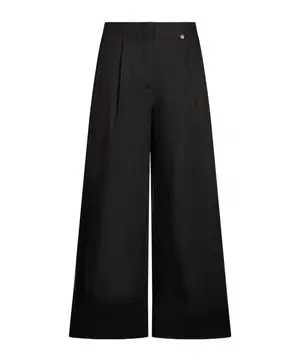 Liu Jo Flared Pleated Trousers - Black