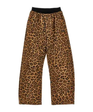 Monnalisa Leopard-print Elasticated-waist Trousers - Brown