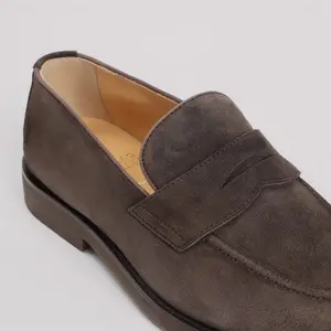 Brunello Cucinelli Suede Penny Loafers