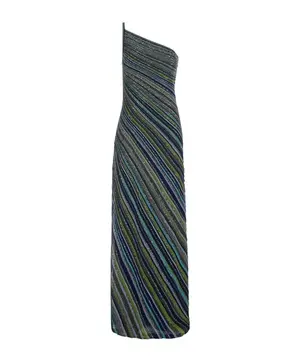 Missoni Sequin-embellished One-shoulder Maxi Dress - Black