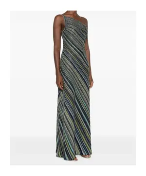 Missoni Sequin-embellished One-shoulder Maxi Dress