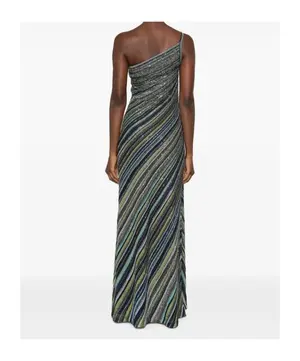 Missoni Sequin-embellished One-shoulder Maxi Dress