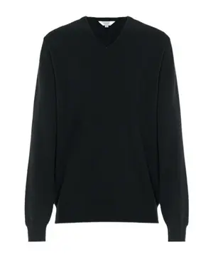 Malo V-neck Cashmere Sweater - Black