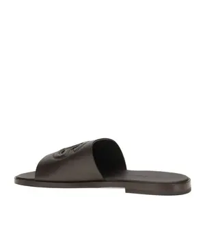 Dolce & Gabbana Embossed Logo Slides - Black