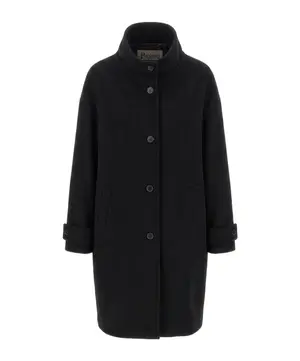 Herno High-collar Coat - Black