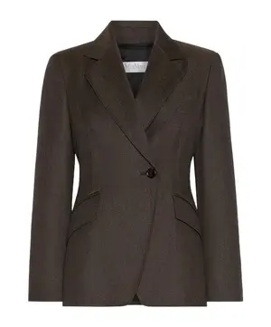 Max Mara Long-sleeve Lapel Blazer - Black