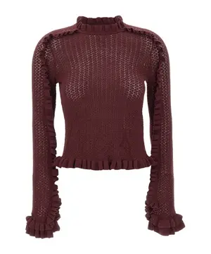 Marella Long-sleeve Knit Top - Red