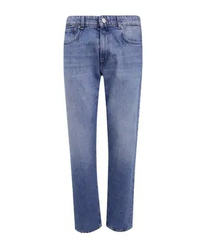 Incotex Regular Fit Straight Denim Jeans - Dark Blue