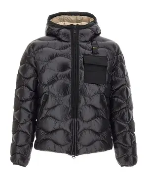 BLAUER. Long-sleeve Hooded Padded Jacket - Black